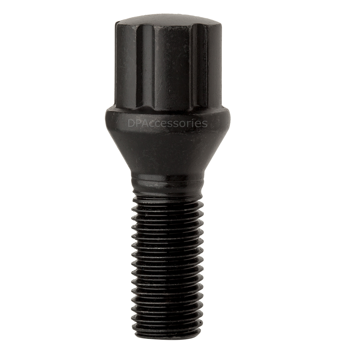 20 Black 12x1.5B Spline Tuner Lug Bolts for Aftermarket Wheels - 27mm ...