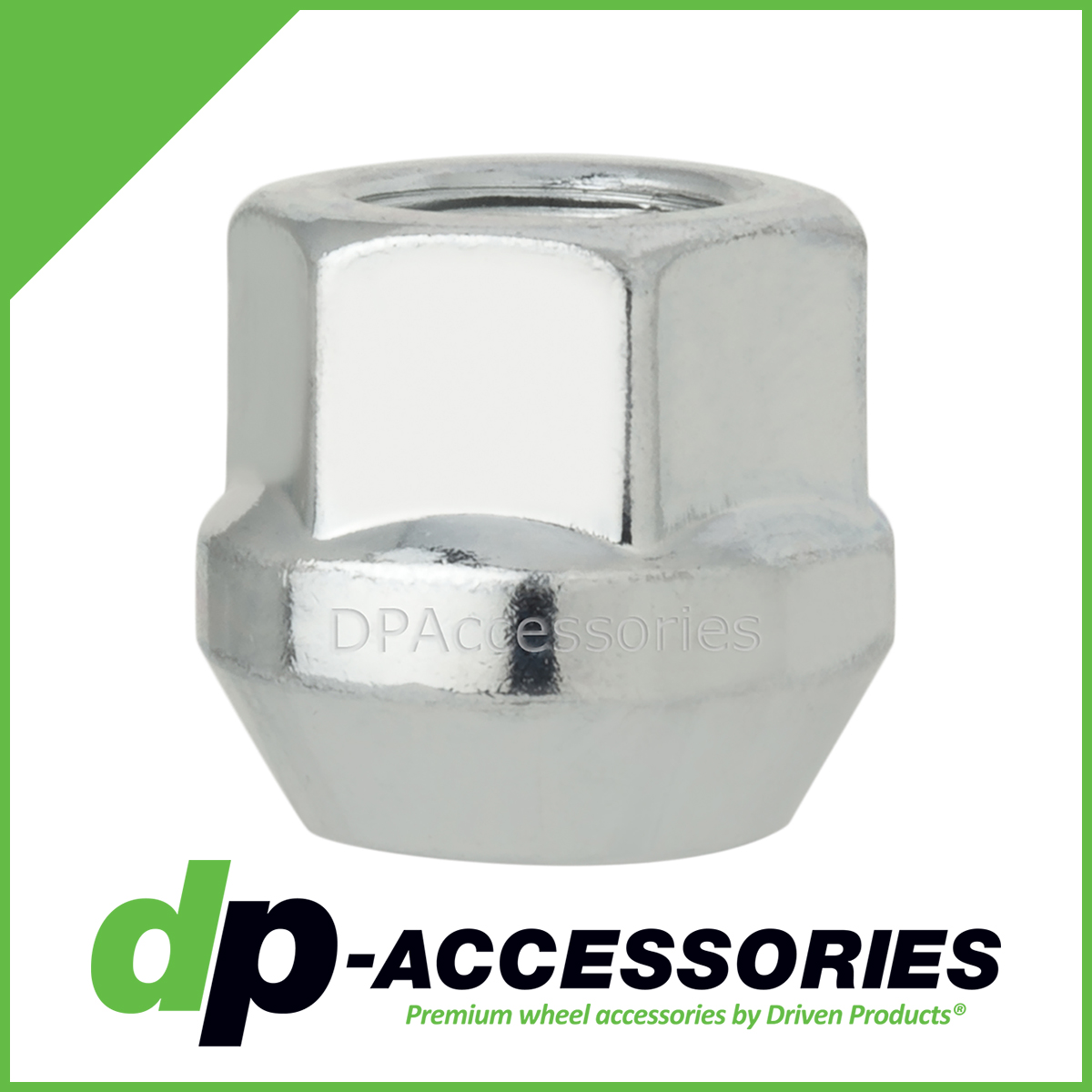 Silver Lug Nuts 7/16-20 Open End Bulge Acorn Cone Seat 3/4 Hex - 100 ...